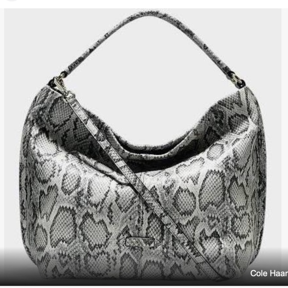 Cole Haan | Bags | Cole Haan Addy Ii Double Strap Hobo Bag Python ...